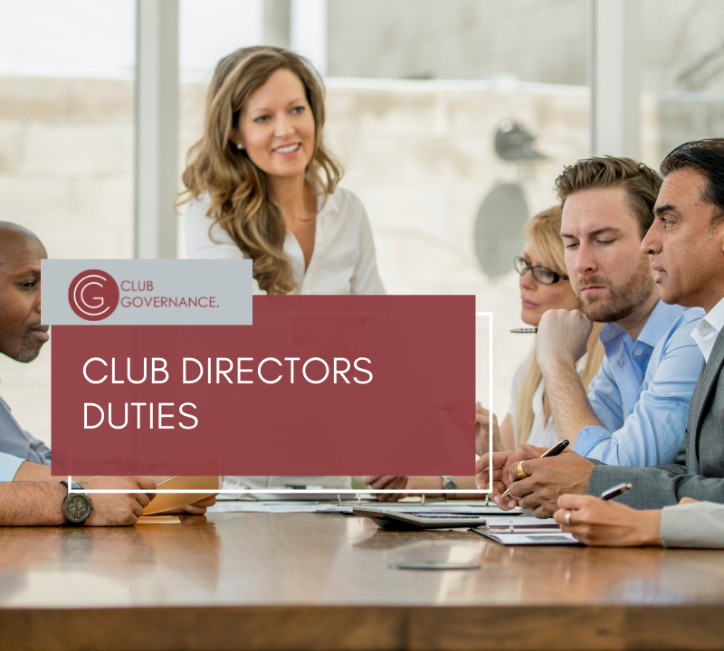 Club Directors Duties - Club Governance Training