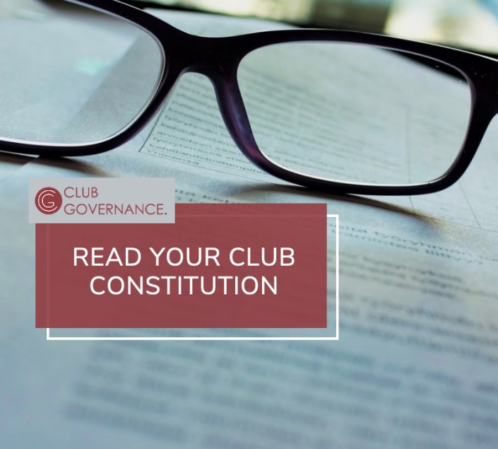Read Your Club Constitution - Club Governance Training
